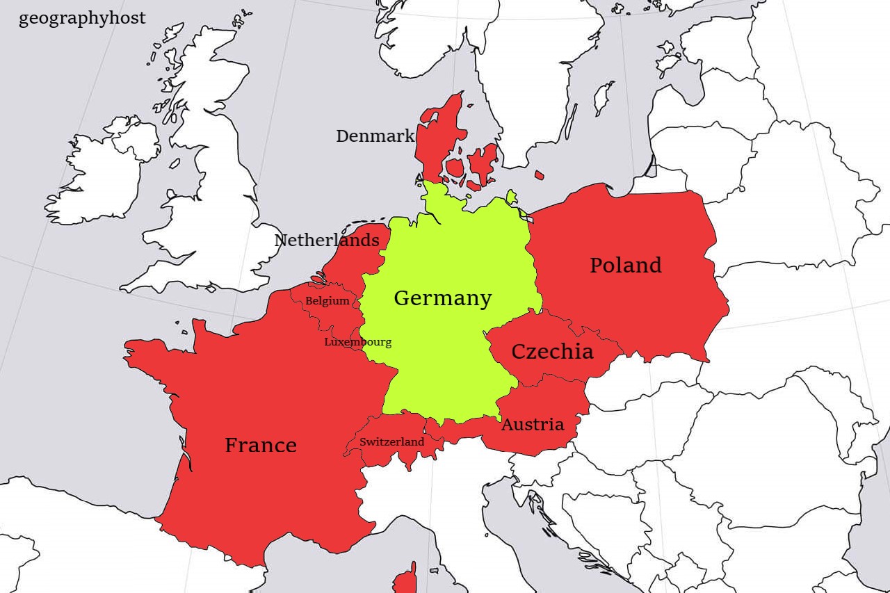 What are the 9 countries that border Germany? - GEOGRAPHY HOST