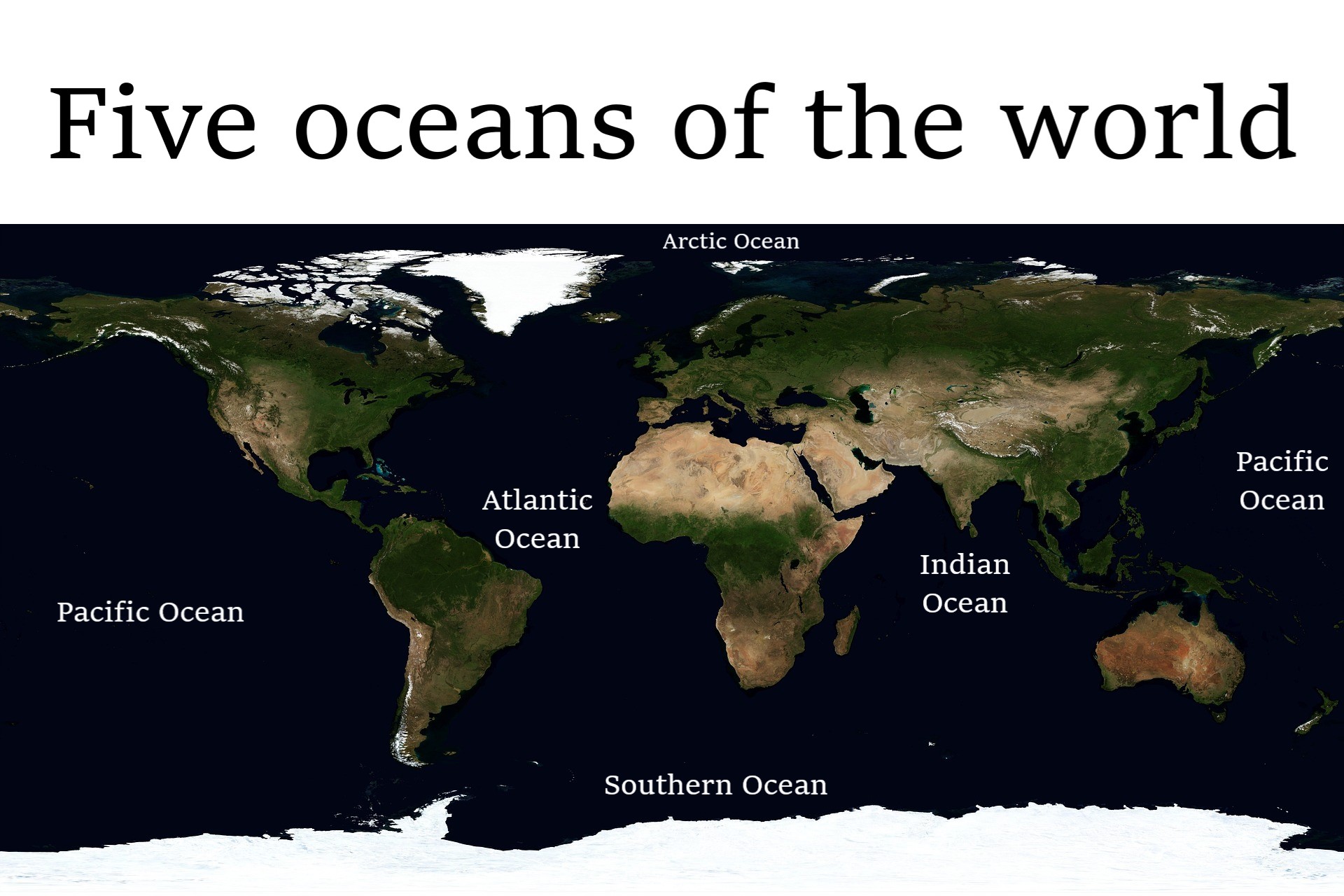5 oceans of the world | Global Ocean - GEOGRAPHY HOST