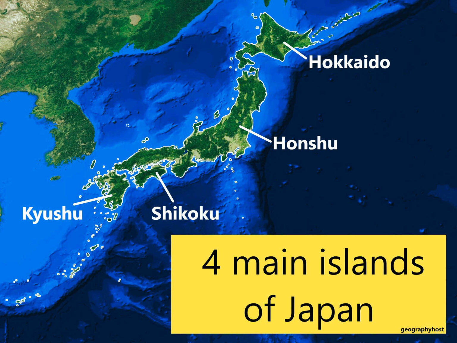 The 4 main islands of Japan - GEOGRAPHY HOST