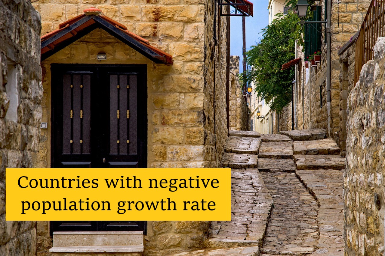 Countries with negative population growth rate - GEOGRAPHY HOST