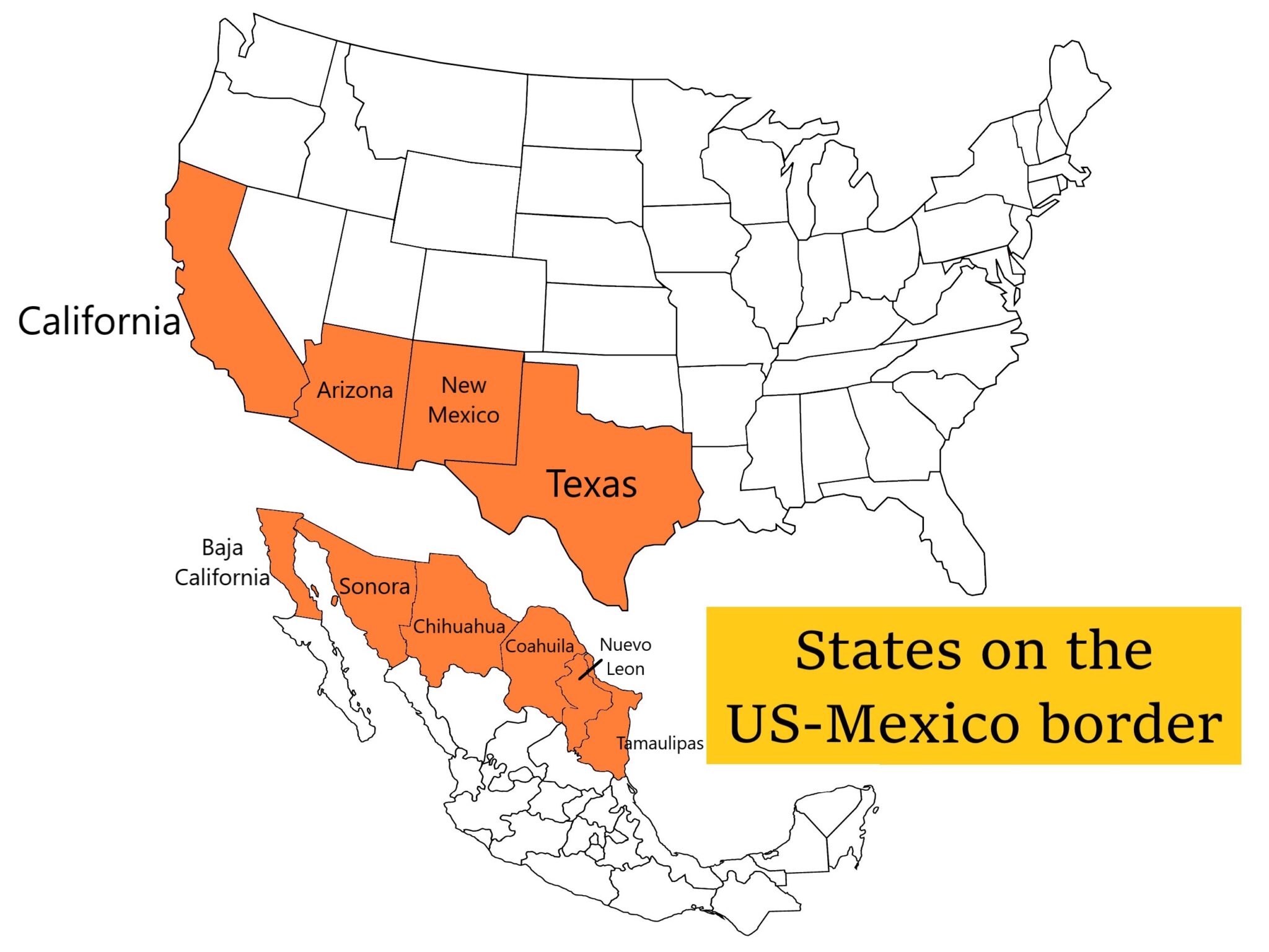 4 US states that border Mexico - GEOGRAPHY HOST