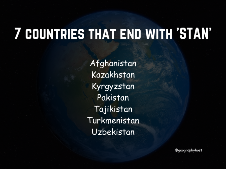 7 countries that end with 'STAN' - GEOGRAPHY HOST