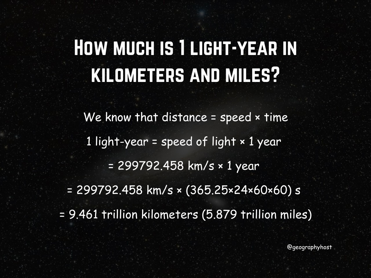 What is a light-year? 1 light-year in kilometers and miles? - GEOGRAPHY ...
