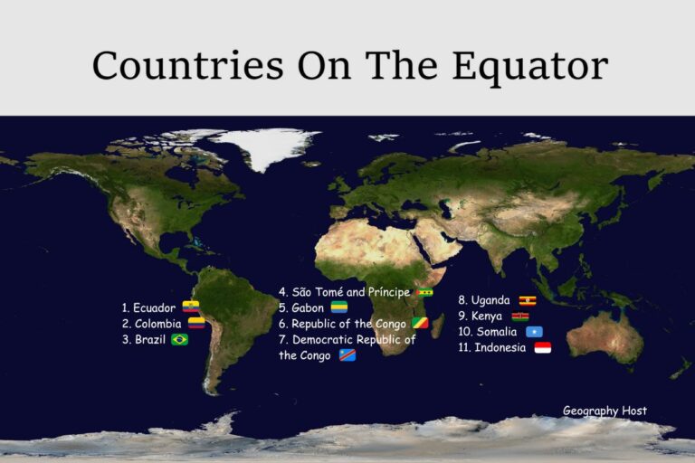 Countries through which the equator passes - GEOGRAPHY HOST