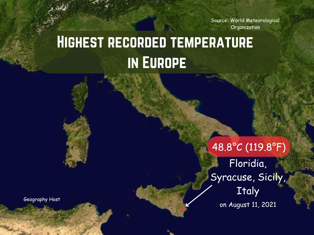 What is the highest recorded temperature in Europe? - GEOGRAPHY HOST