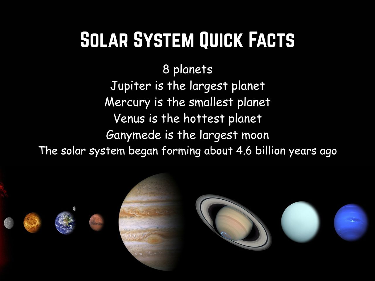 10 quick facts about the Solar System - GEOGRAPHY HOST