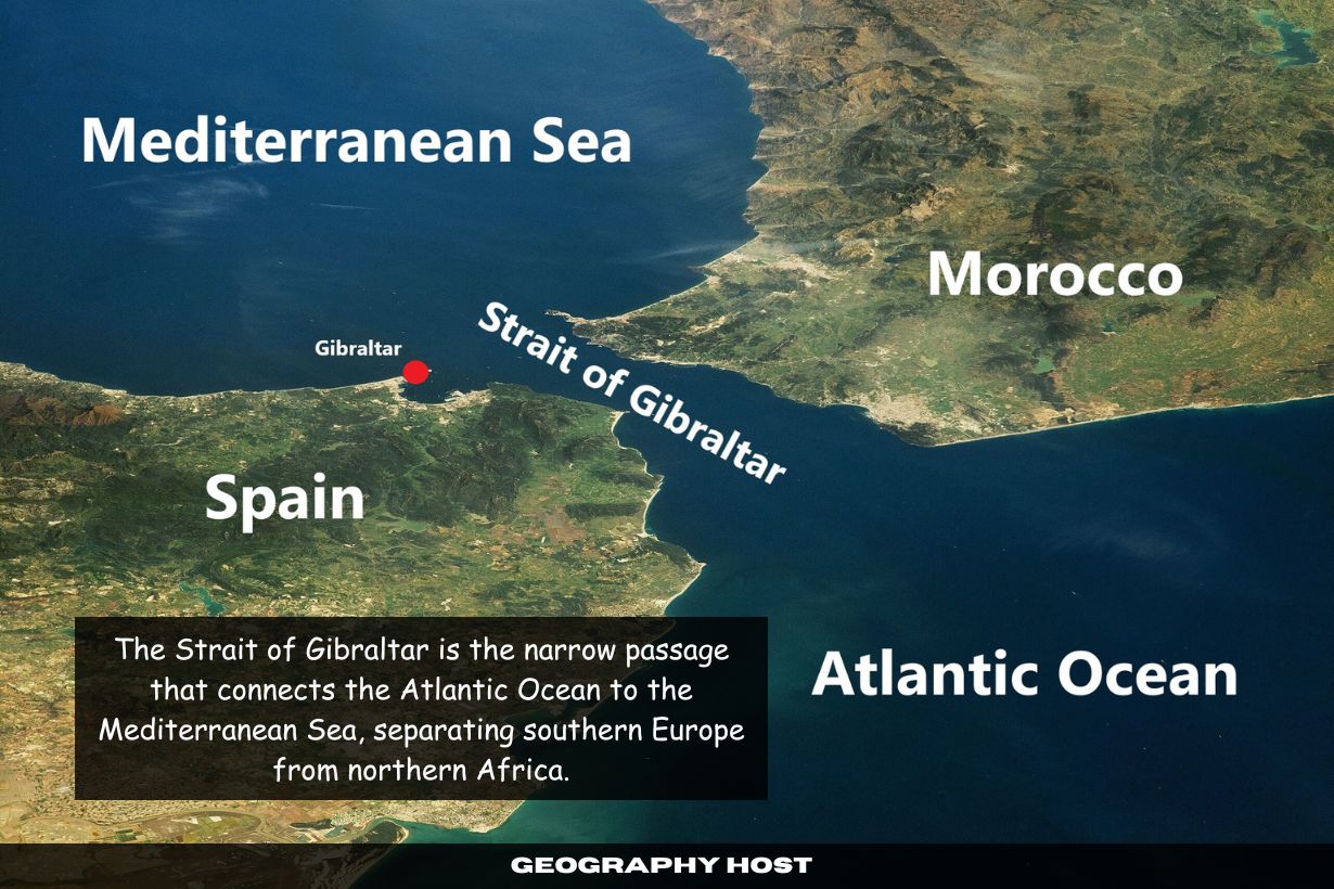 What connects the Atlantic Ocean to the Mediterranean Sea? - GEOGRAPHY HOST