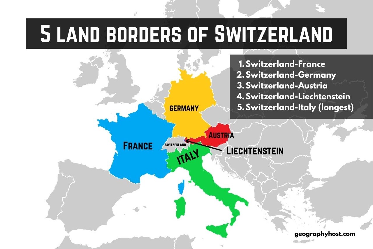 What are the 5 countries that border Switzerland? - GEOGRAPHY HOST