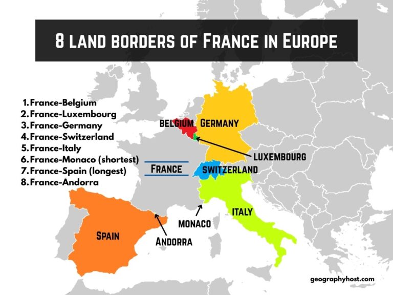 What are the 8 countries that border France in Europe? - GEOGRAPHY HOST