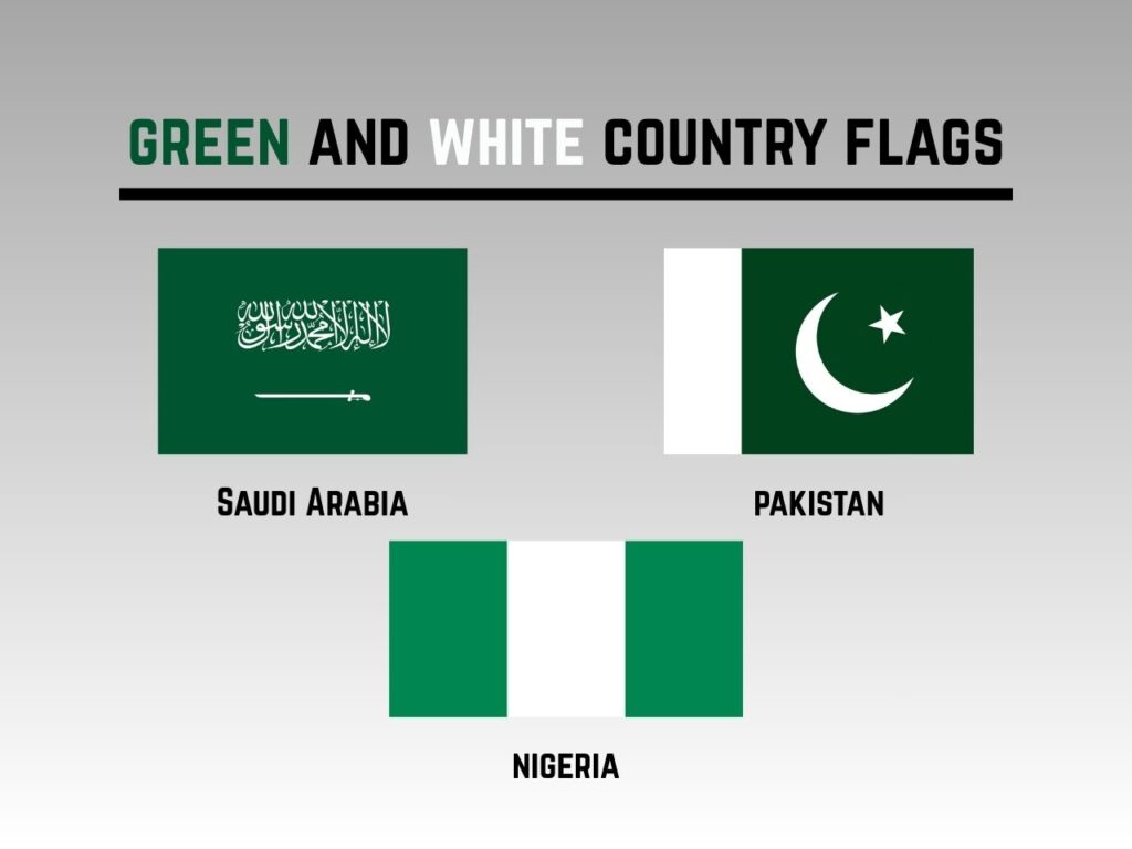 Green and white country flags - GEOGRAPHY HOST