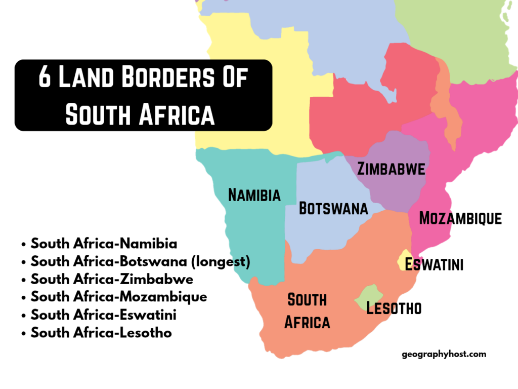 What are the 6 countries that border South Africa? - GEOGRAPHY HOST